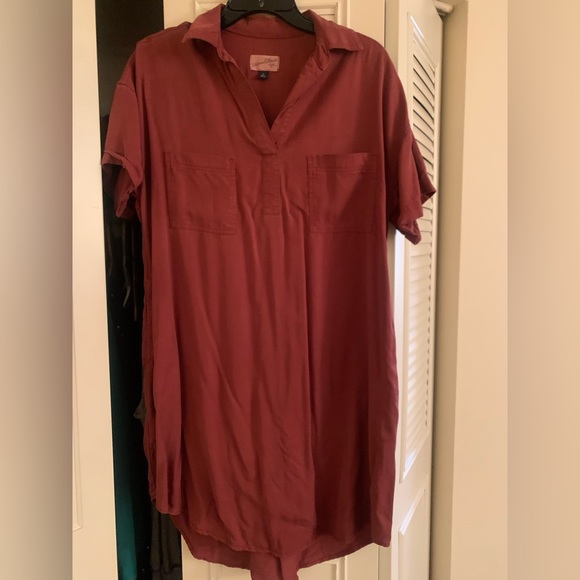 Dresses | Brick Red Shirt Dress | Poshmark